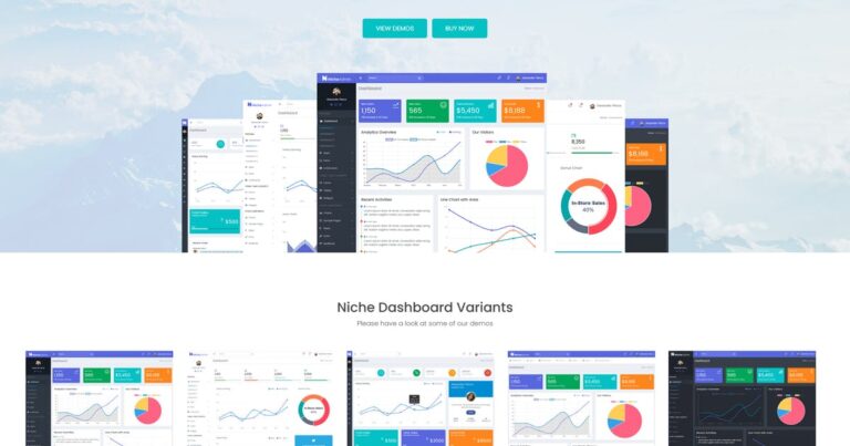 Niche – Bootstrap 4 Dashboard and Admin Template – ThemePlugin.com